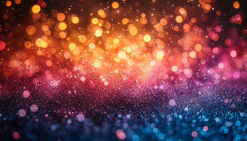 Glowing Celebration Backdrop with Bright Glitter and Confetti Generated ...