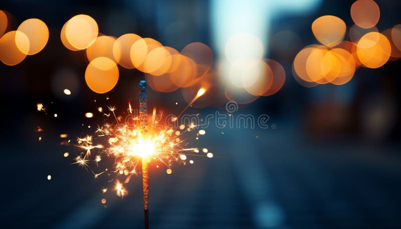 Glowing Celebration, Fire Igniting, Brightly Lit Party Generated by AI ...