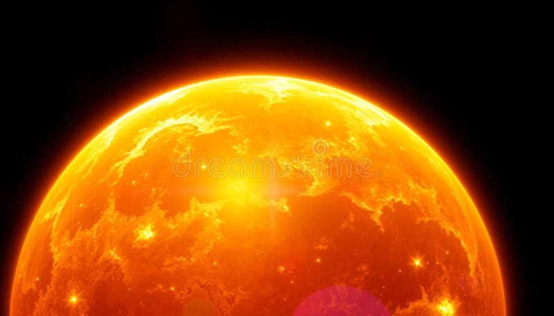 A Glowing Celestial Body, Resembling a Stylized Sun Generated Stock ...