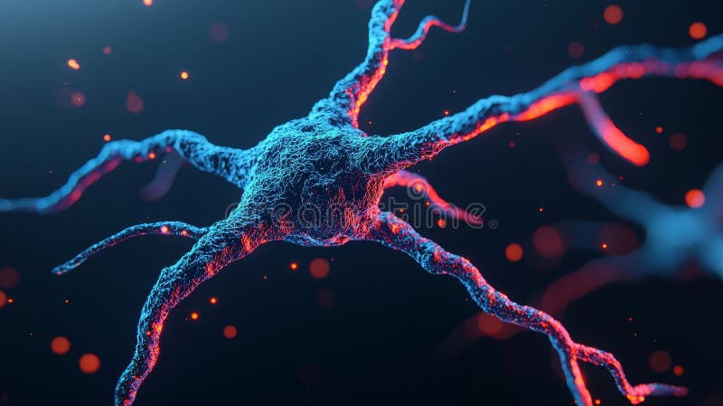 A Glowing Cell Depicted in a 3D Illustration Set in Space. Stock ...