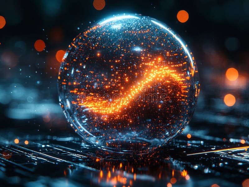 Glowing Cell Moves Egg in Sterile Advanced Medical Setting. Visuals ...