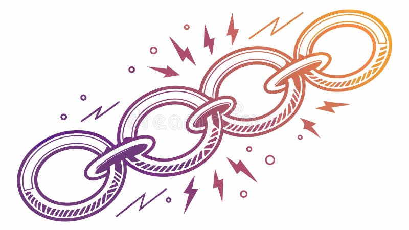 A Glowing Chain with a Broken Link Symbolizing Freedom Concept. Vector ...