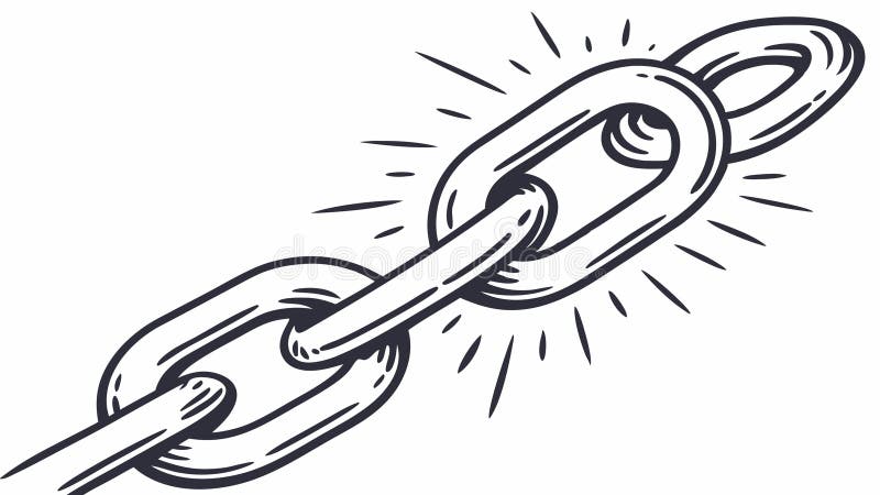 Glowing Chain Links, Powerful Connection, Unbreakable Bond, Vector ...