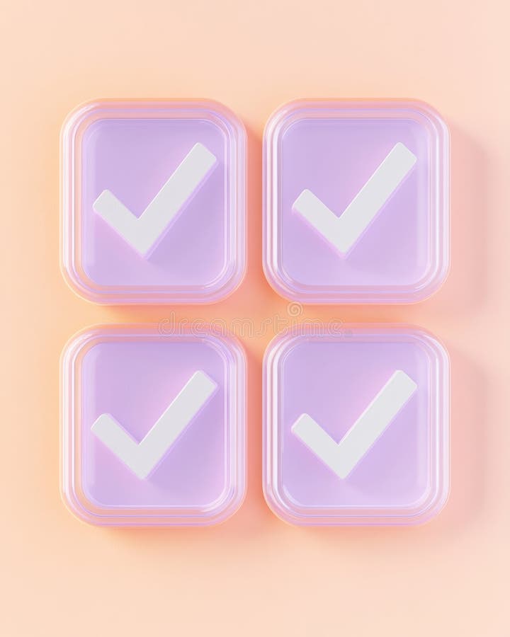 Glowing Check Marks are a Key Feature of the Modern Digital Interface ...