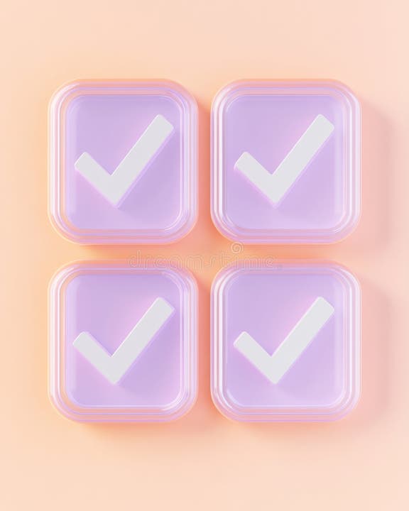 Glowing Check Marks are a Key Feature of the Modern Digital Interface ...