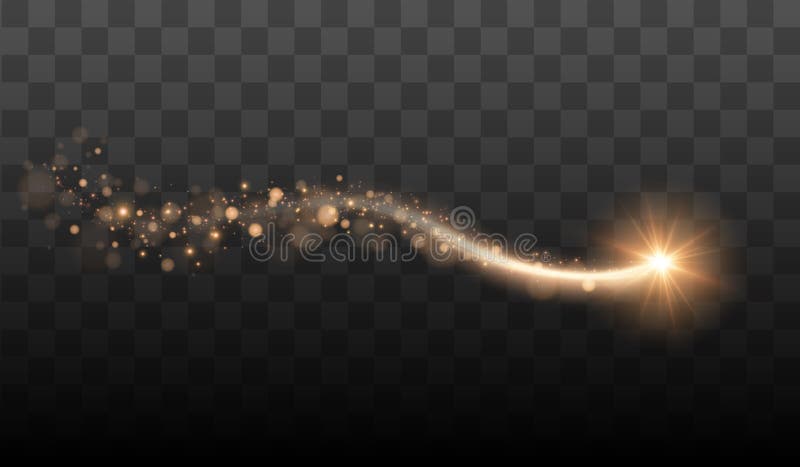 Glowing Christmas Star with Stardust Trail. Stock Vector - Illustration ...