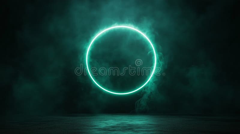 A Glowing Circle Appears in Dark Mist, Creating an Enchanting ...
