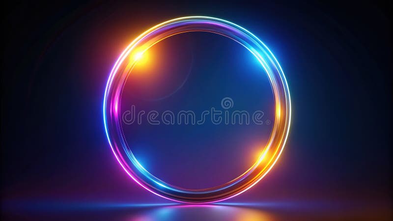 Glowing Circle Frame Transparent Overlay with High Depth of Field for ...