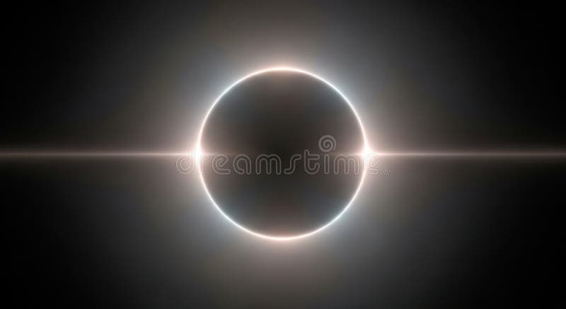 Glowing Ring with Horizontal Lens Flare Effect Stock Illustration ...