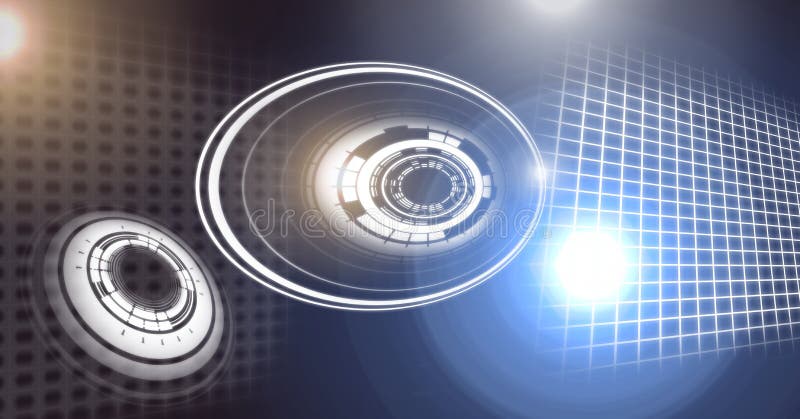 Glowing Circle Technology Interface Stock Illustration - Illustration ...