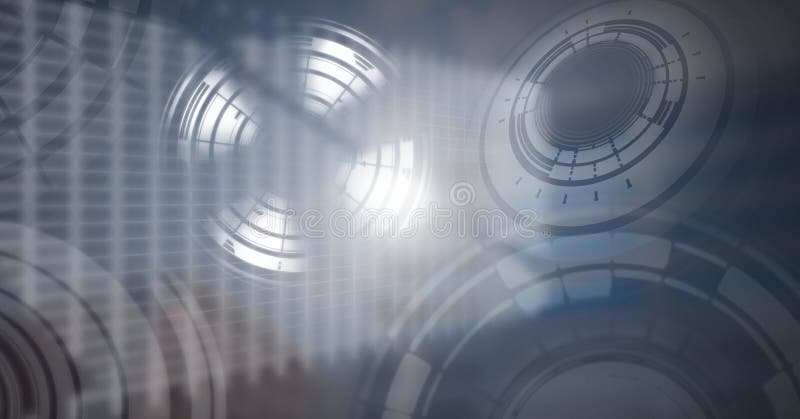 Glowing Circle Technology Interface Stock Illustration - Illustration ...