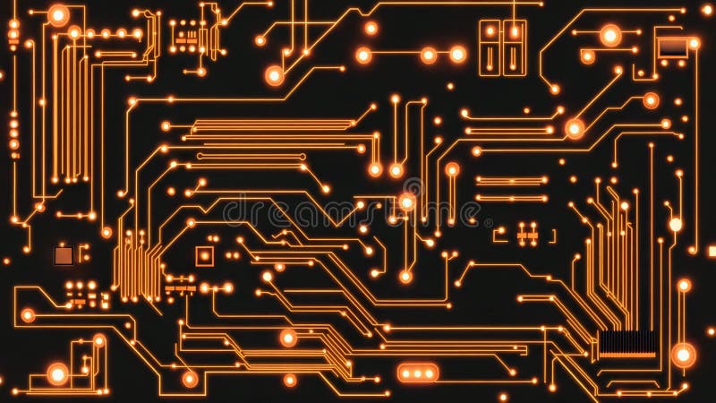 Glowing Circuit Board with Blinking Dots Stock Footage - Video of ...