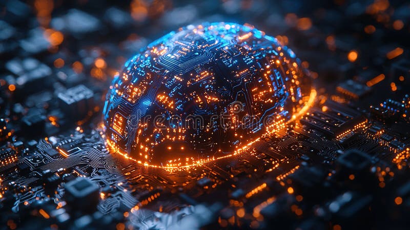 A Glowing Circuit Board Dome Signifies the Future of Technology and ...