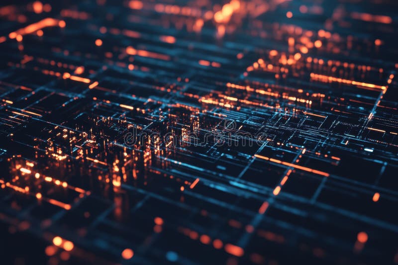 Glowing Circuit Board: Futuristic Technology and Digital Innovation ...