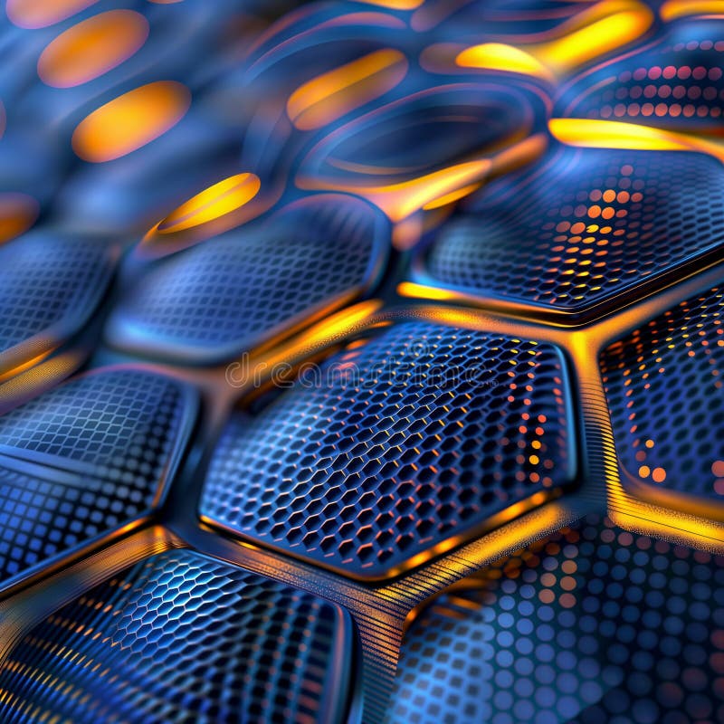 Glowing Circuit Board with Illuminated Geometric Patterns, Generative ...