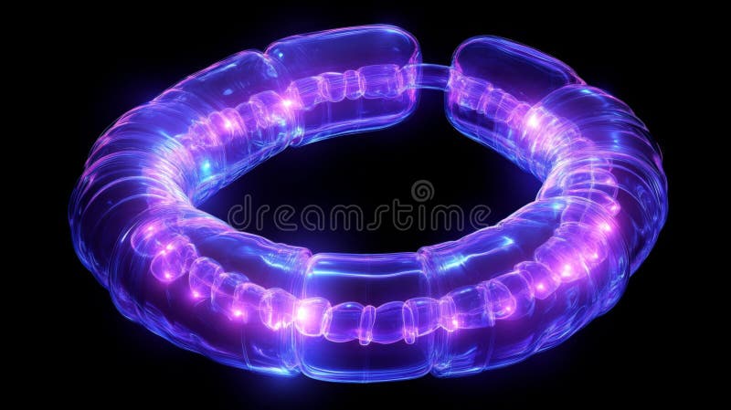 Glowing Circular Energy Orb Abstract Design Stock Illustration ...