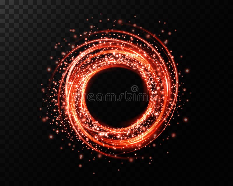 A Glowing Circular Particle Ring Embellished with Sparkles and Stunning ...