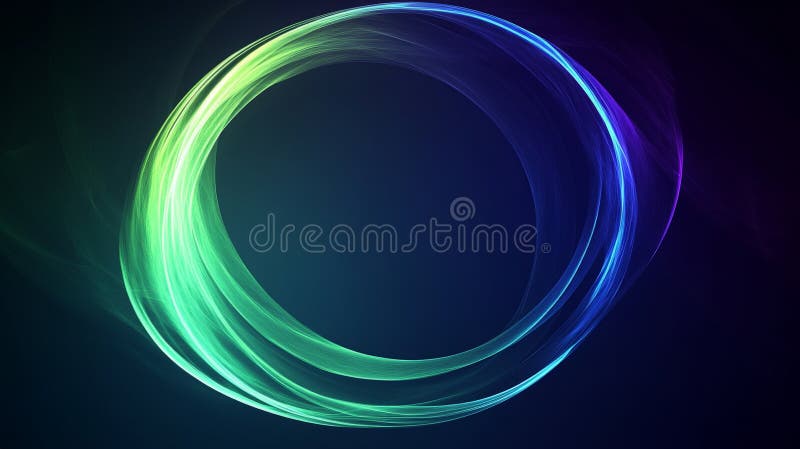 Glowing Circular Shapes Creating Dynamic Visual on Dark Background ...