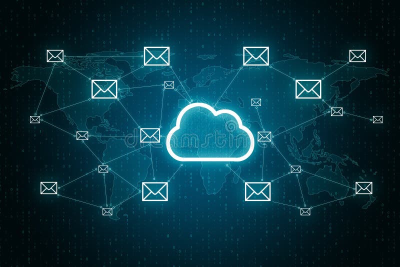 Cloud Computing and Database Concept Stock Illustration - Illustration ...