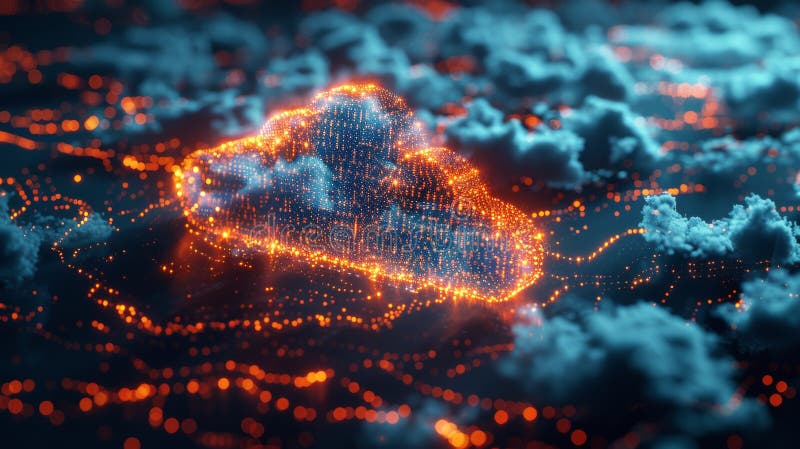 Glowing Cloud in Night Sky stock image. Image of ethereal - 317450331