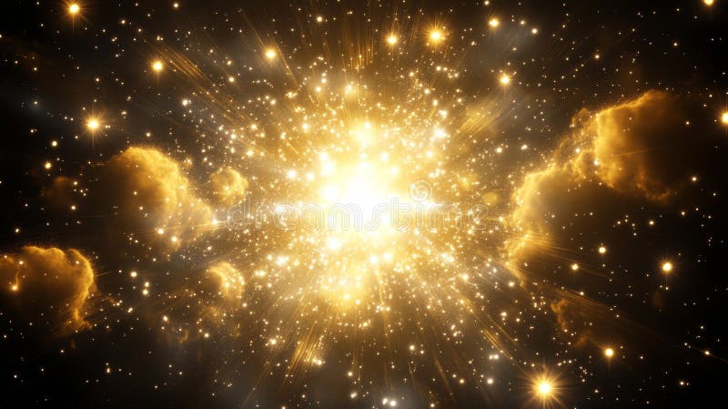 Glowing Clouds of Warm Rose Gold and Amber Have Smooth, Flowing ...