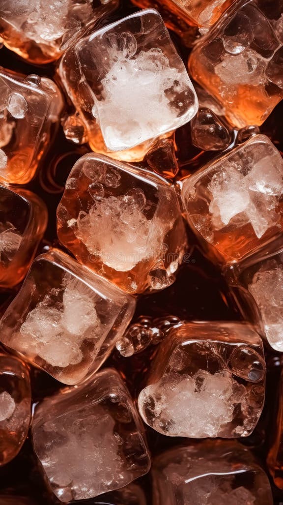 Glowing Cola Soda Ice Cube Texture. Cola Ice Cubes Pattern Stock ...