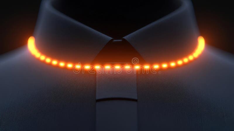 Glowing Collar Shirt Tech stock photo. Image of fabric - 368976900