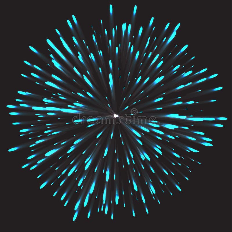 Glowing Collection. Firework, Light Effects Isolated on Dark Background ...