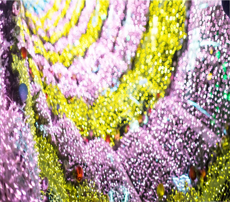 Glowing Colorful Christmas Lights, Background Light Square Stock Photo ...