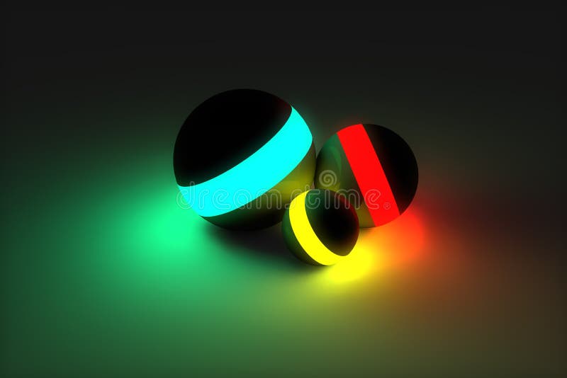 Glowing Colourful Balls Background Stock Illustration - Illustration of ...