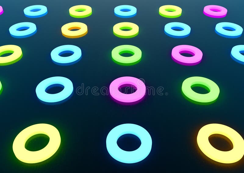 Glowing Colourful Circles Texture Background Stock Illustration ...
