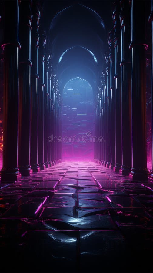 Glowing Columns, 3D Backdrop, and a Neon-framed Canvas Unite for ...