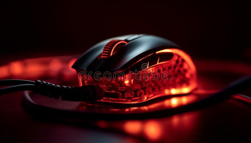 Glowing Computer Cable Illuminates Dark Studio Shot Generated by AI ...