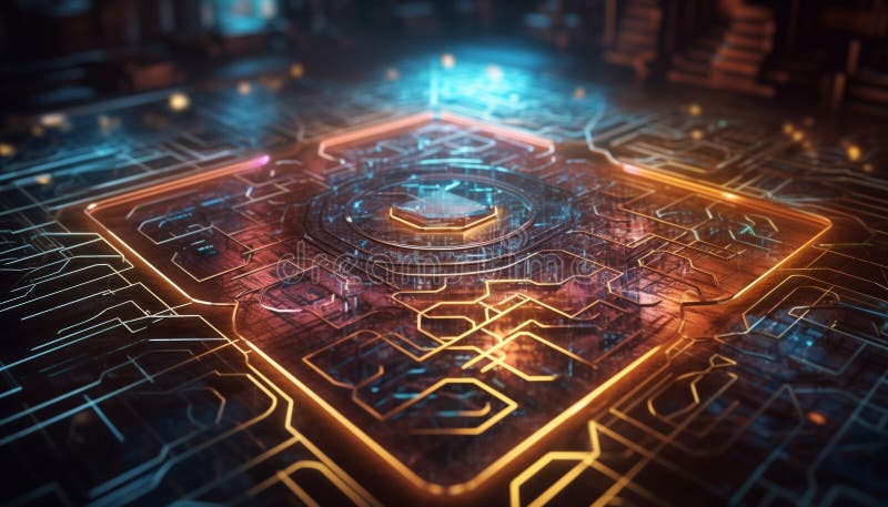 Glowing Computer Chip Controls Power Supply in Digitally Generated ...