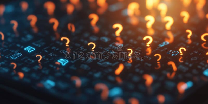 Glowing Computer Keyboard Illumination Stock Photo - Image of glowing ...