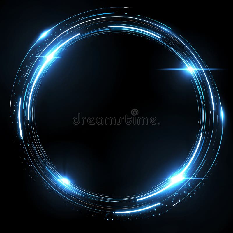 High-contrast Phosphorescent Circles Shining Brilliantly Against Dark ...