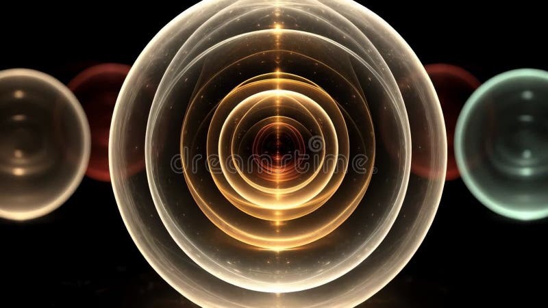 Glowing Concentric Spheres in Space Stock Footage - Video of pattern ...
