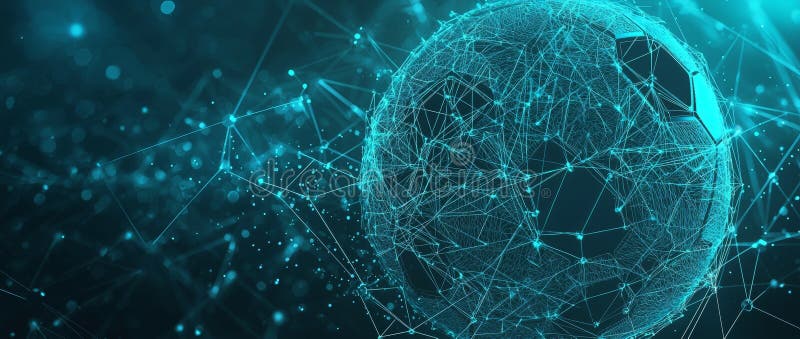 Glowing Connections Represent Global Networking on a Digital Globe ...