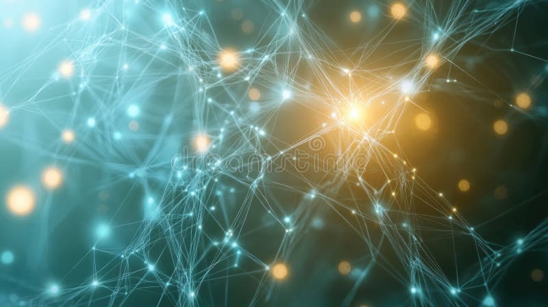 Glowing Constellation of Data Points Representing Evolving Threat ...