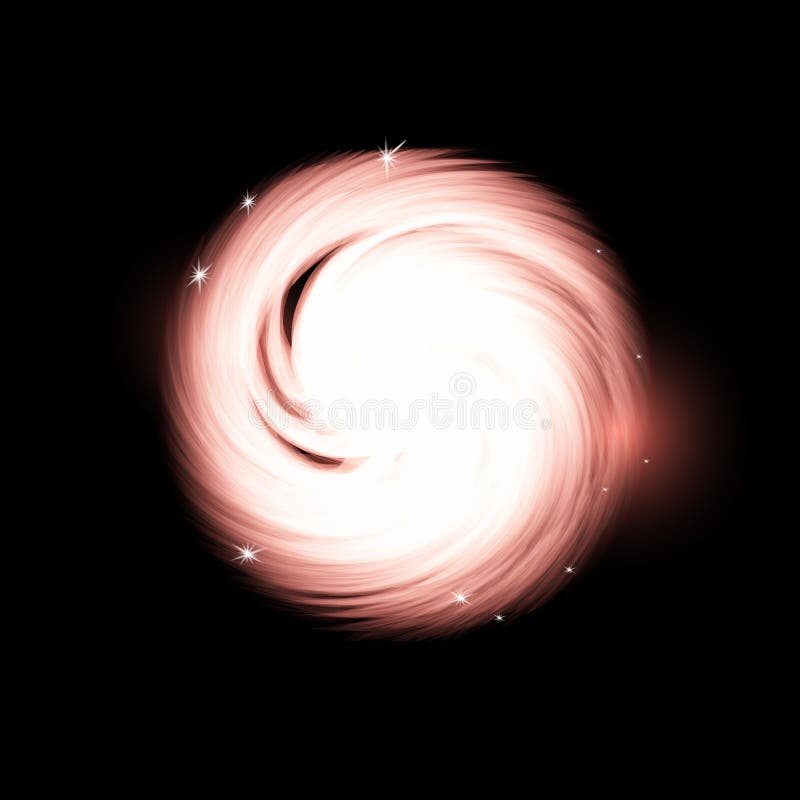 Glowing Coral Vortex Neon Abstraction, Twisted on Spiral. Semicircular ...