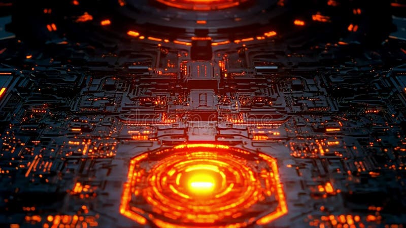 Glowing Core, Circuit Board, Technology, Abstract Background, Sci-Fi ...
