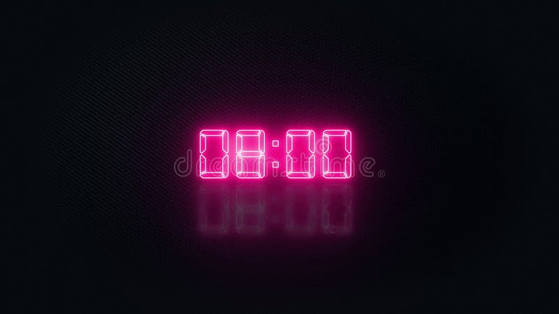 Timer. Animated Countdown 1 Minute To Zero with Glowing Neon Numbers ...