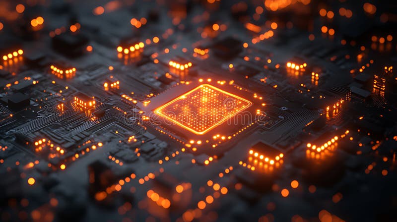 Data Center Computer Motherboard Stock Illustrations – 1,411 Data ...