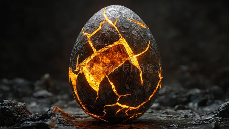 Fire Egg stock illustration. Illustration of concept - 335166487
