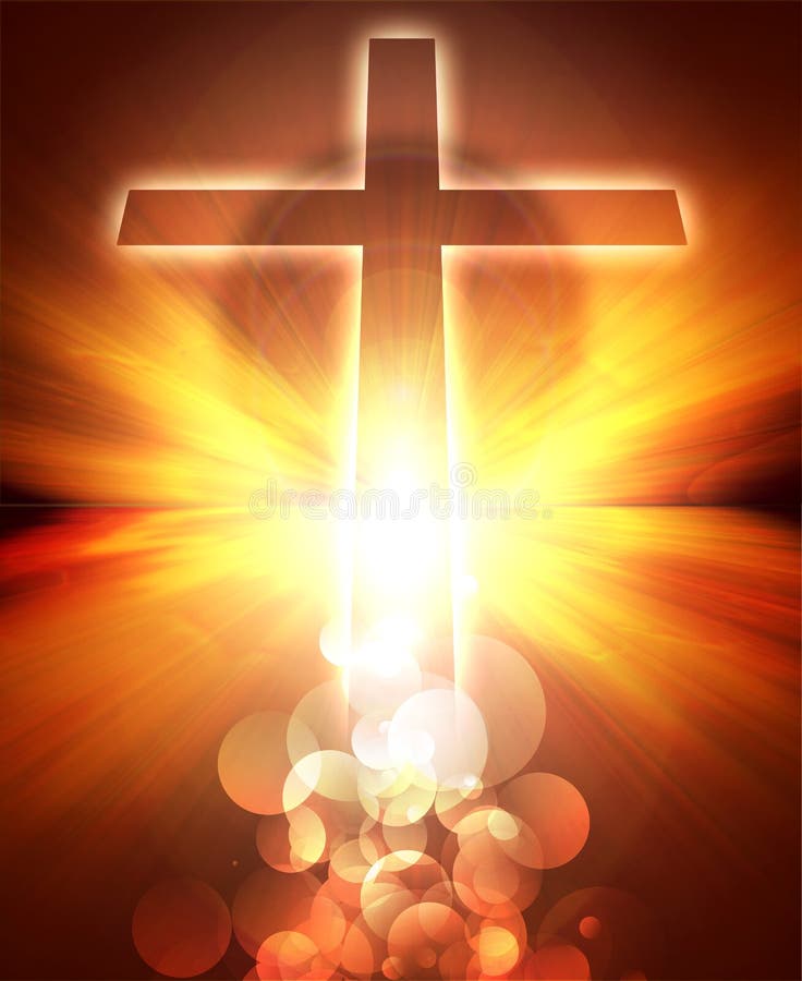 Glowing cross stock illustration. Illustration of thorns - 21796977