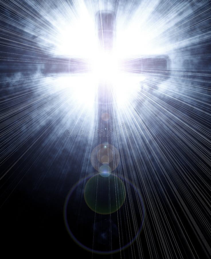 Glowing cross stock illustration. Illustration of color - 13181670