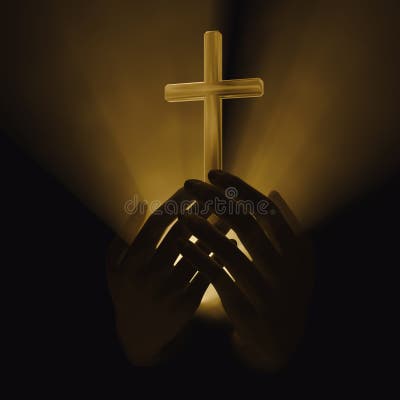 Hands Holding Cross Stock Illustrations – 1,444 Hands Holding Cross ...