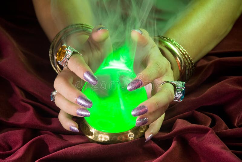 Glowing Crystal Ball & Fog Stock Image - Image of spirit, ghost: 6040653