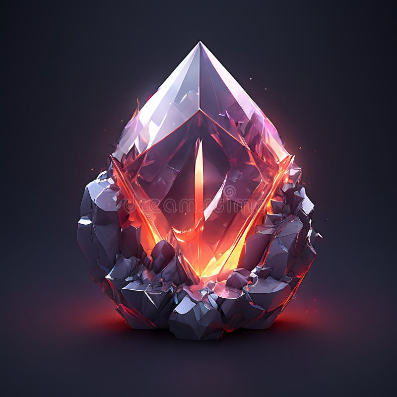 Glowing Crystal Embedded Rock Formation Stock Photos - Free & Royalty ...