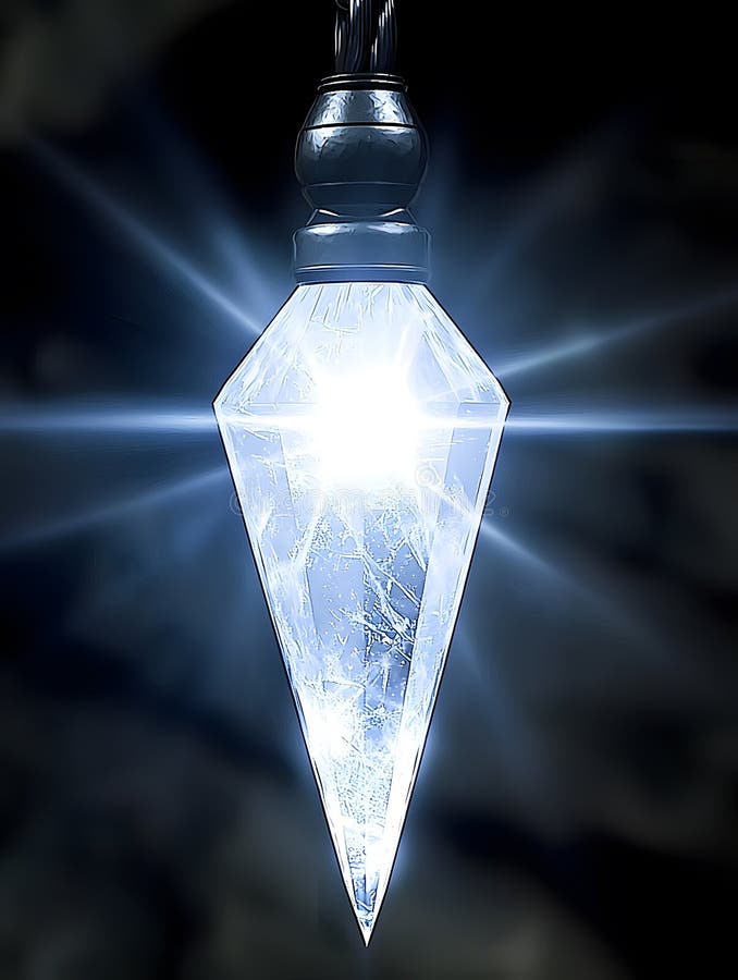 Glowing Crystal Pendant Illuminating with Brilliance Stock Photo ...